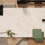 5152 Goldfinch | White Veined Quartz Kitchen Countertop